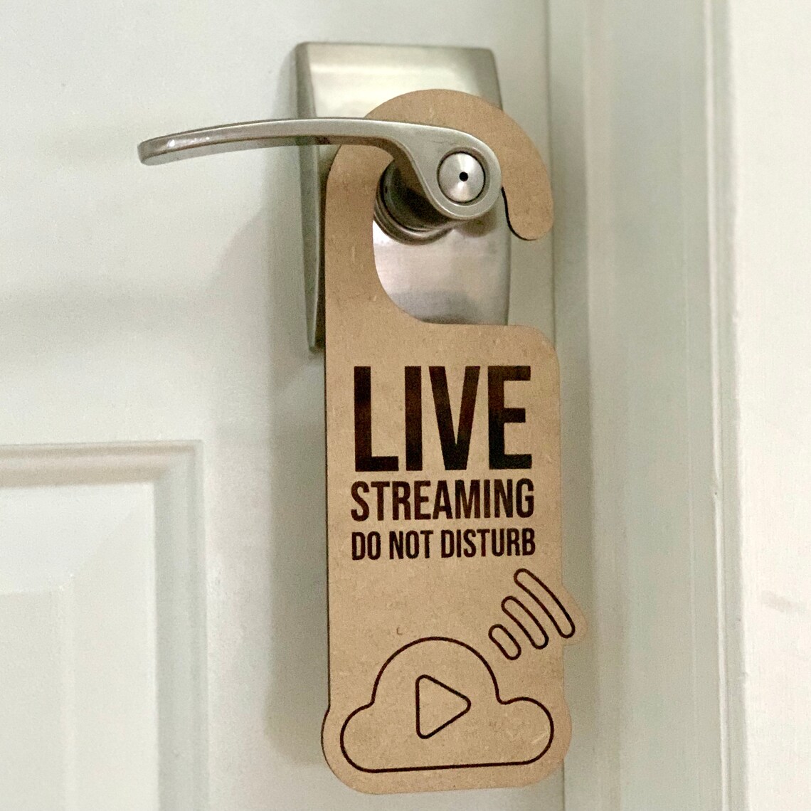 Live Streaming Do Not Disturb Laser Engraved Door Hanger - Etsy
