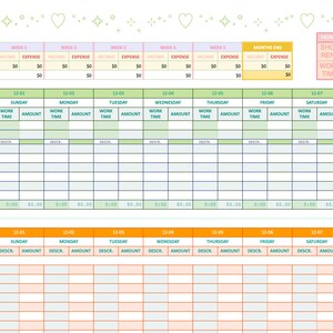 Cute Tattoo Artist Bookkeeping Google Sheet Template - Etsy
