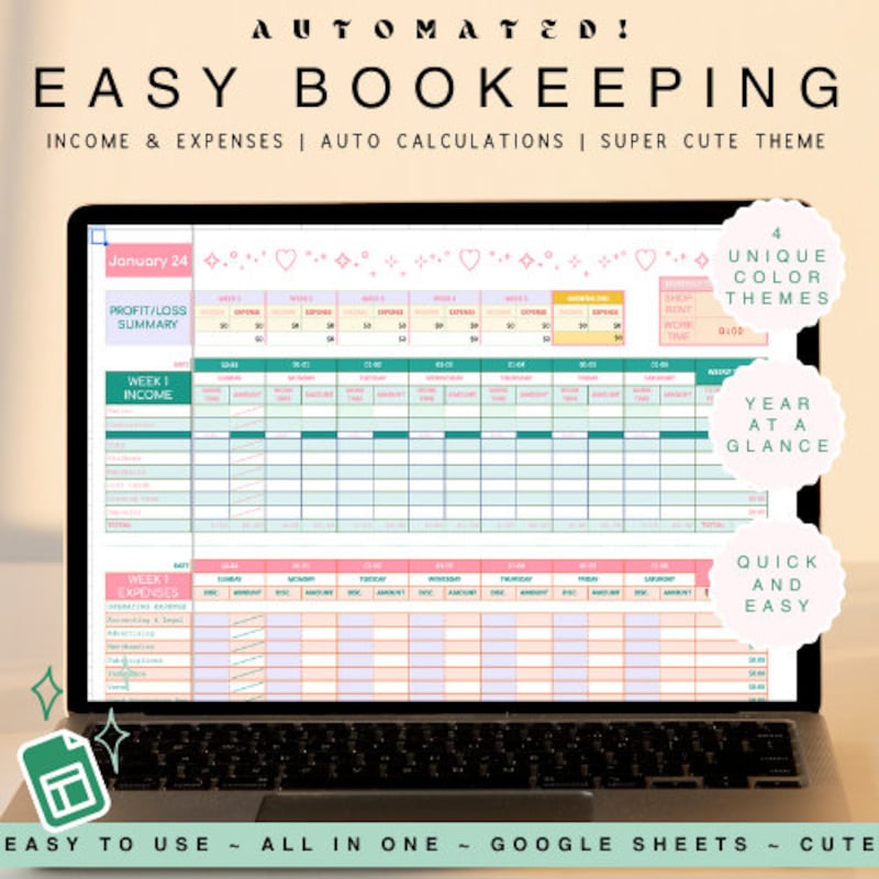 Spreadsheets for Artists - Etsy