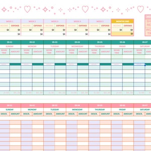 Cute Tattoo Artist Bookkeeping Google Sheet Template - Etsy