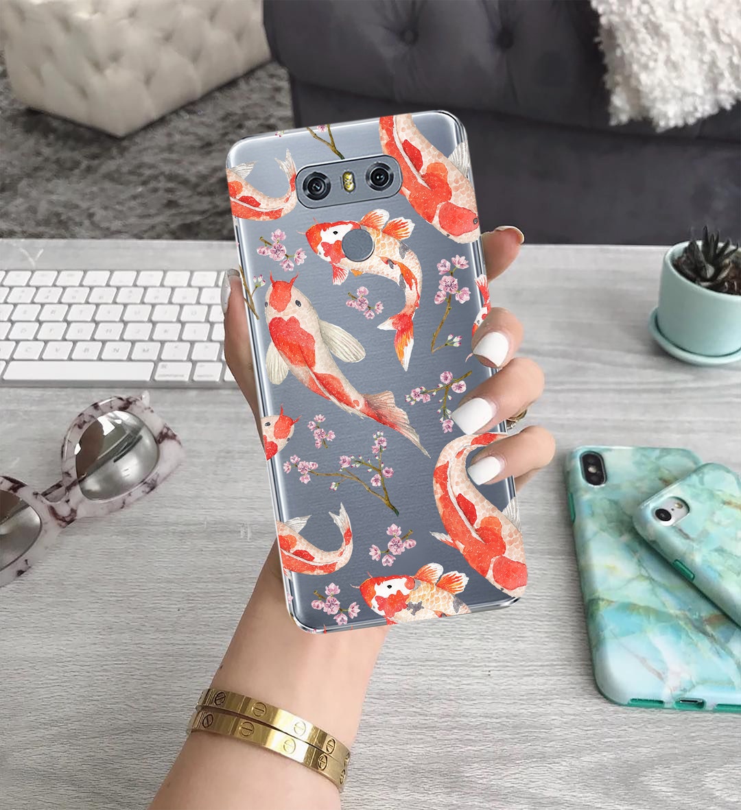Koi Fish Case, Lg Case, Stylo 6 Case, V50 Case, LG V60 Case, Lg Q70 ...