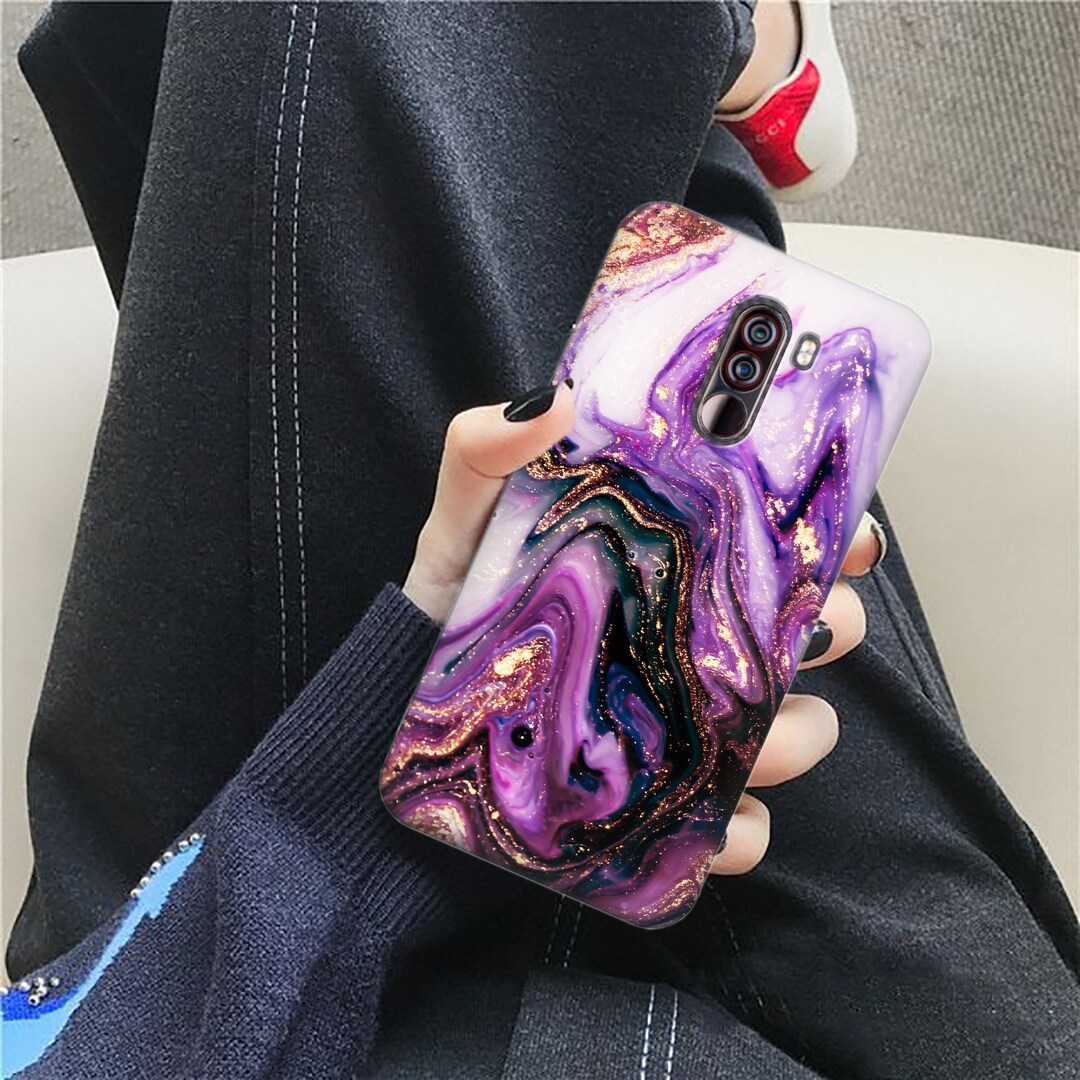 One Plus 7t Case Purple Marble Case One Plus 8 Case One - Etsy