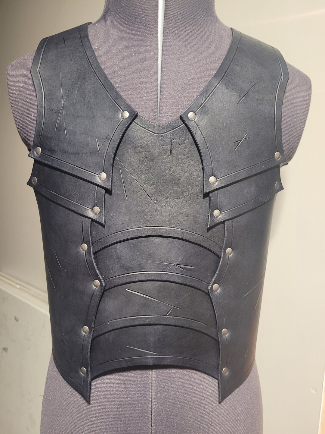 3mm Veg Tan Leather Front Chest Piece With Back Harness - Etsy