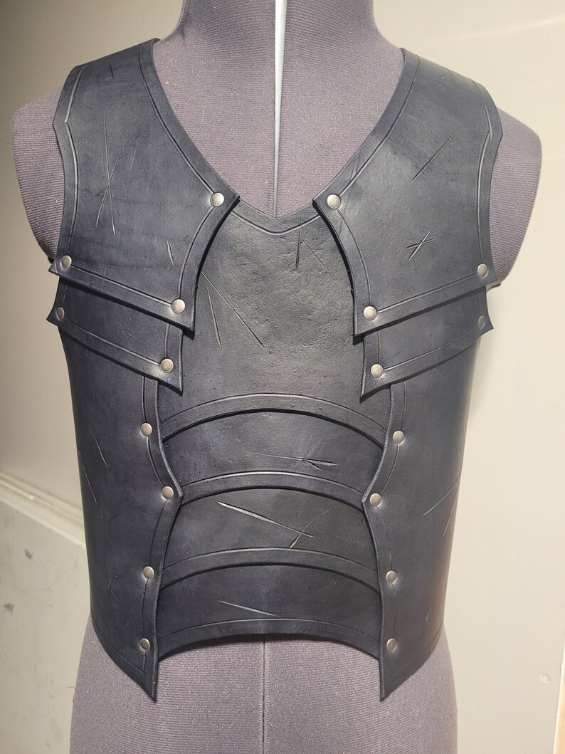 3mm Veg Tan Leather Front Chest Piece With Back Harness - Etsy