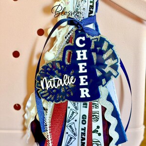 Cheerleading Ribbon Bag Tassel, Cheer Mom, Sports Keychain, Bag Charm ...