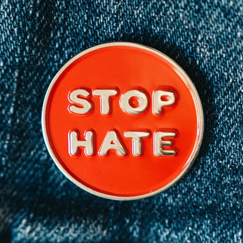 Stop Hate Enamel Pin and Sticker Set Feminism Pin Resist - Etsy