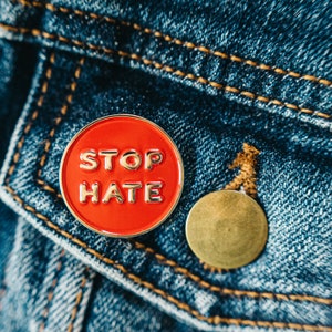 Stop Hate Soft Enamel Pin - - Etsy