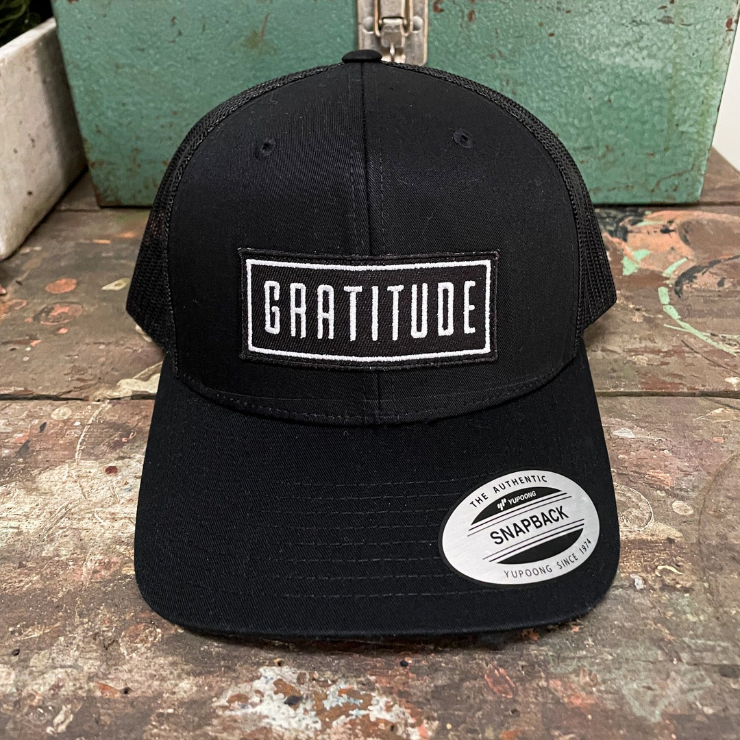 Gratitude Trucker Hat Mindfulness Embroidered Hat Snap Back - Etsy