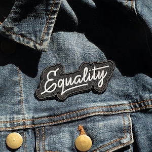 Equality Embroidered Patch - Feminist Iron on Patches, Pride Patch ...