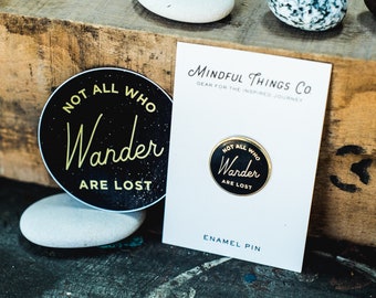 Not All Who Wander Are Lost Enamel Pin Travel Hard Enamel | Etsy