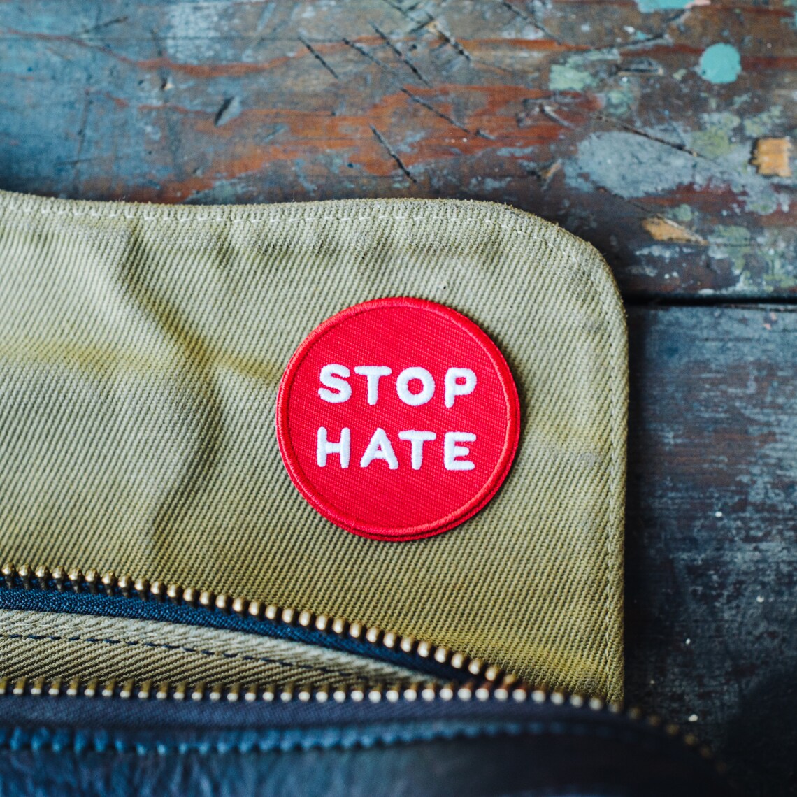 Stop Hate Embroidered Patch Feminist Patch Politics - Etsy