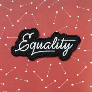 Equality Embroidered Patch - Feminist Iron on Patches, Pride Patch ...