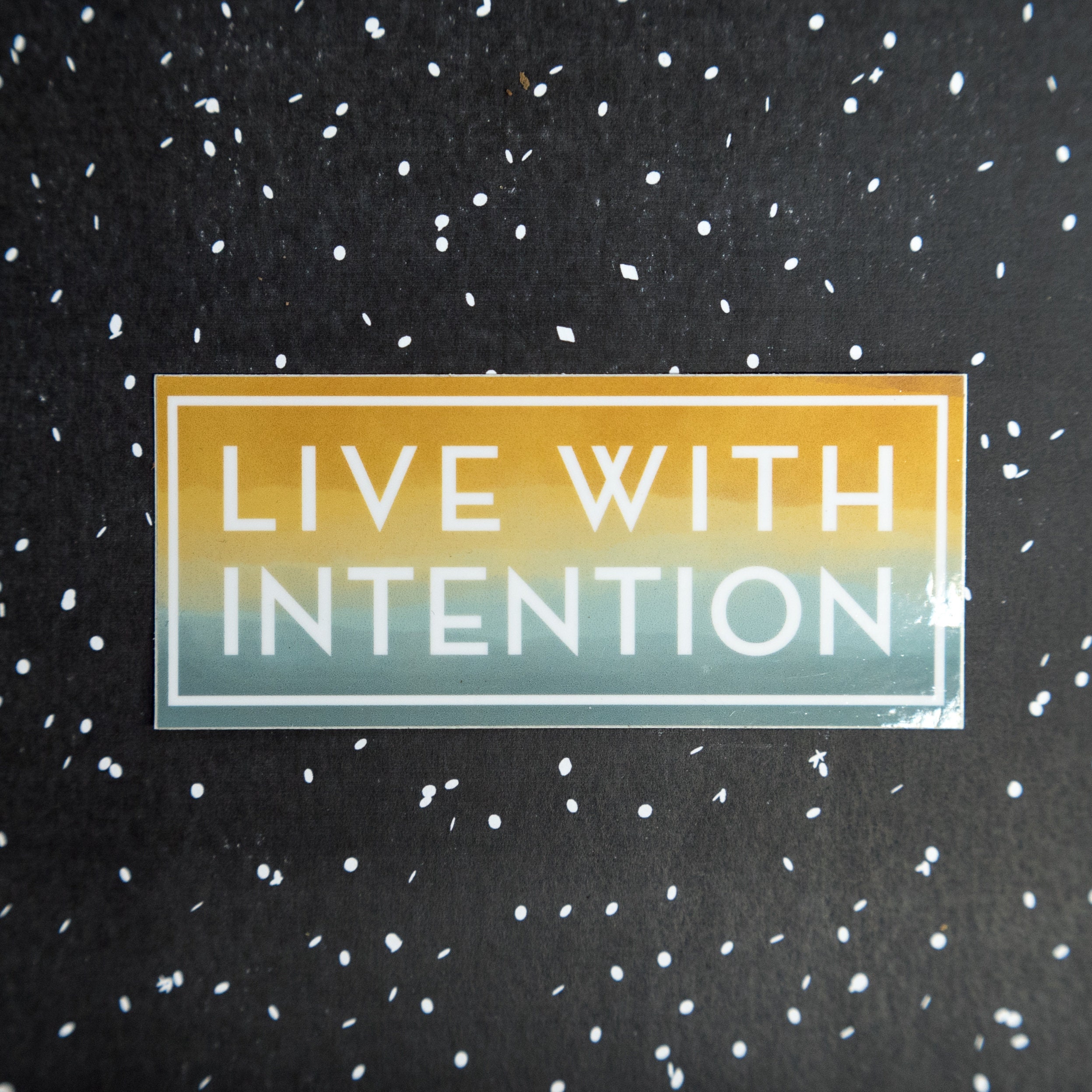 Live With Intention Vinyl Sticker | Etsy