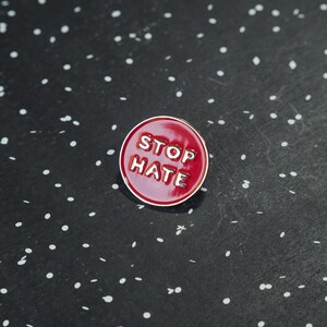 Stop Hate Soft Enamel Pin - - Etsy