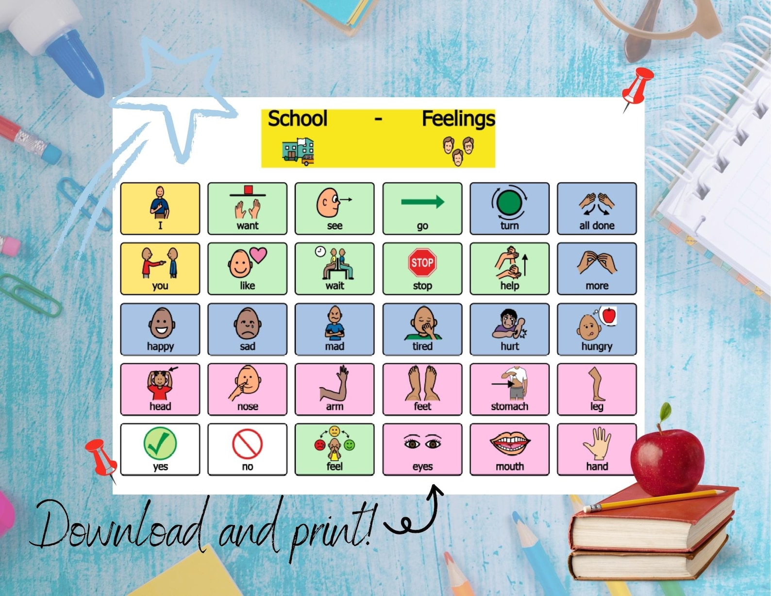 Visuals for Autism | Visual Aid | PDF Printable | Communication Aid ...