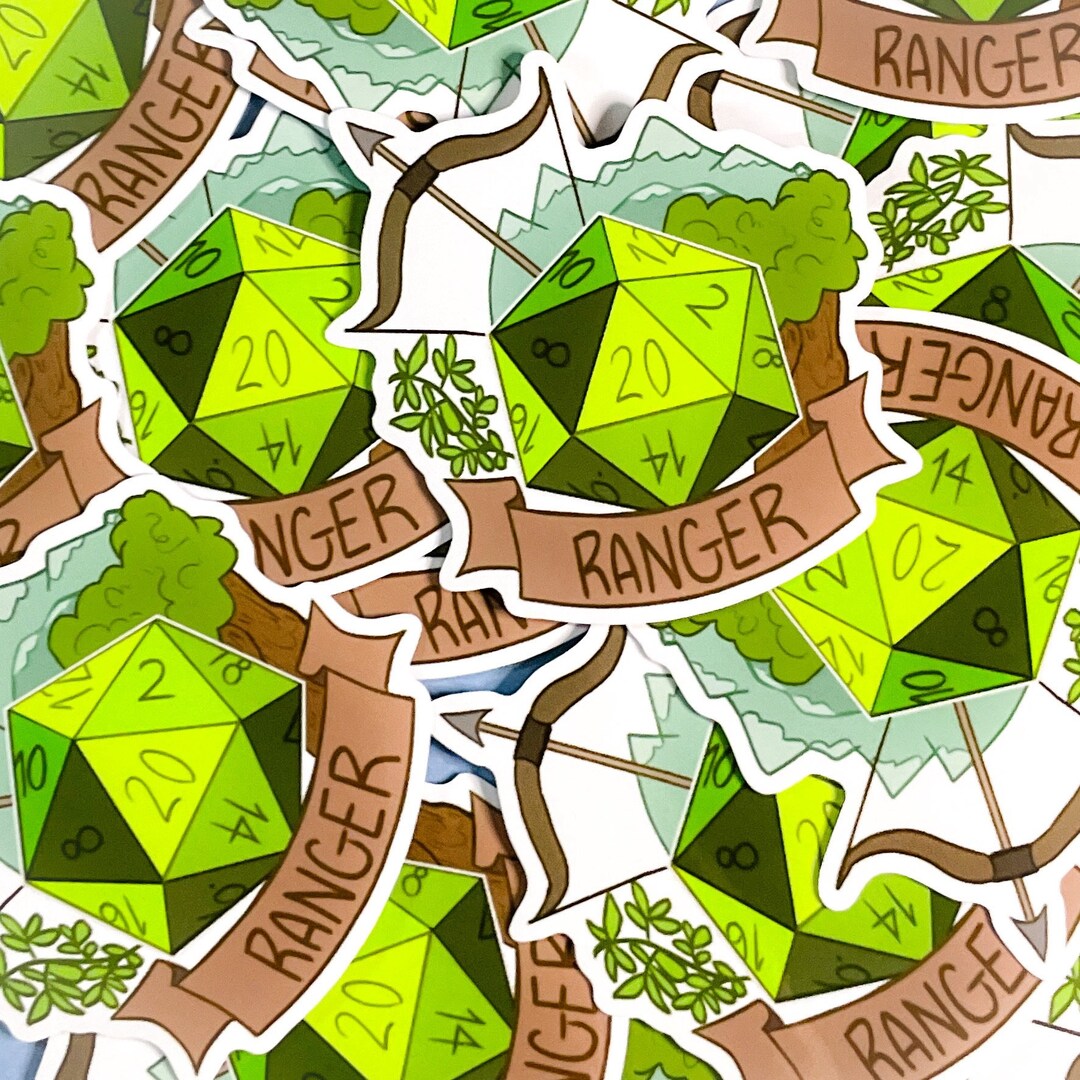 Ranger Class D&D TTRPG Individual Vinyl Sticker Journal Laptop Sticker ...