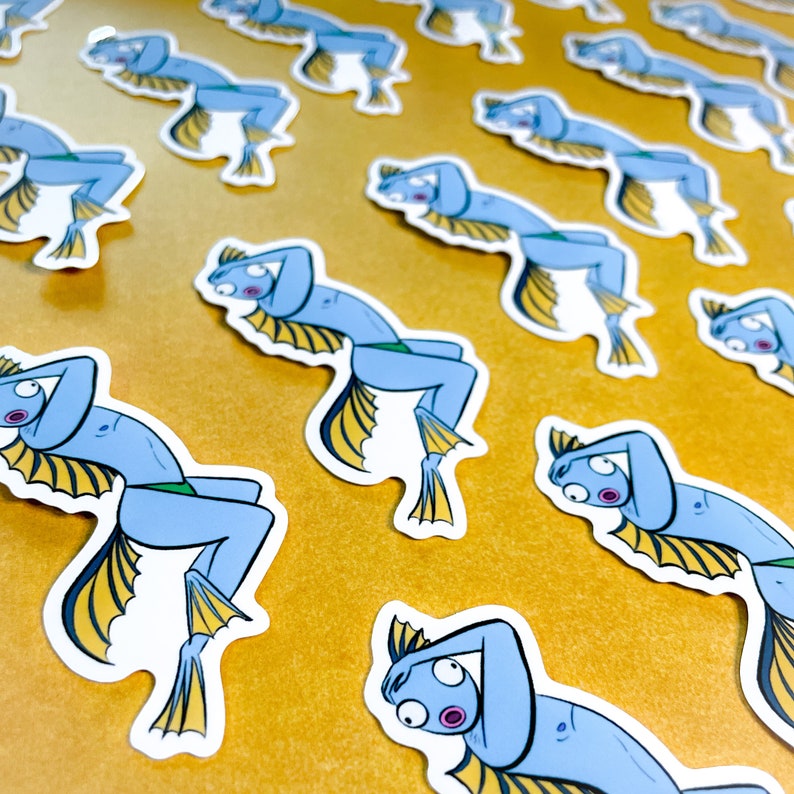 Sexy Fishman Pinup Individual Vinyl Sticker Journal Laptop Sticker ...