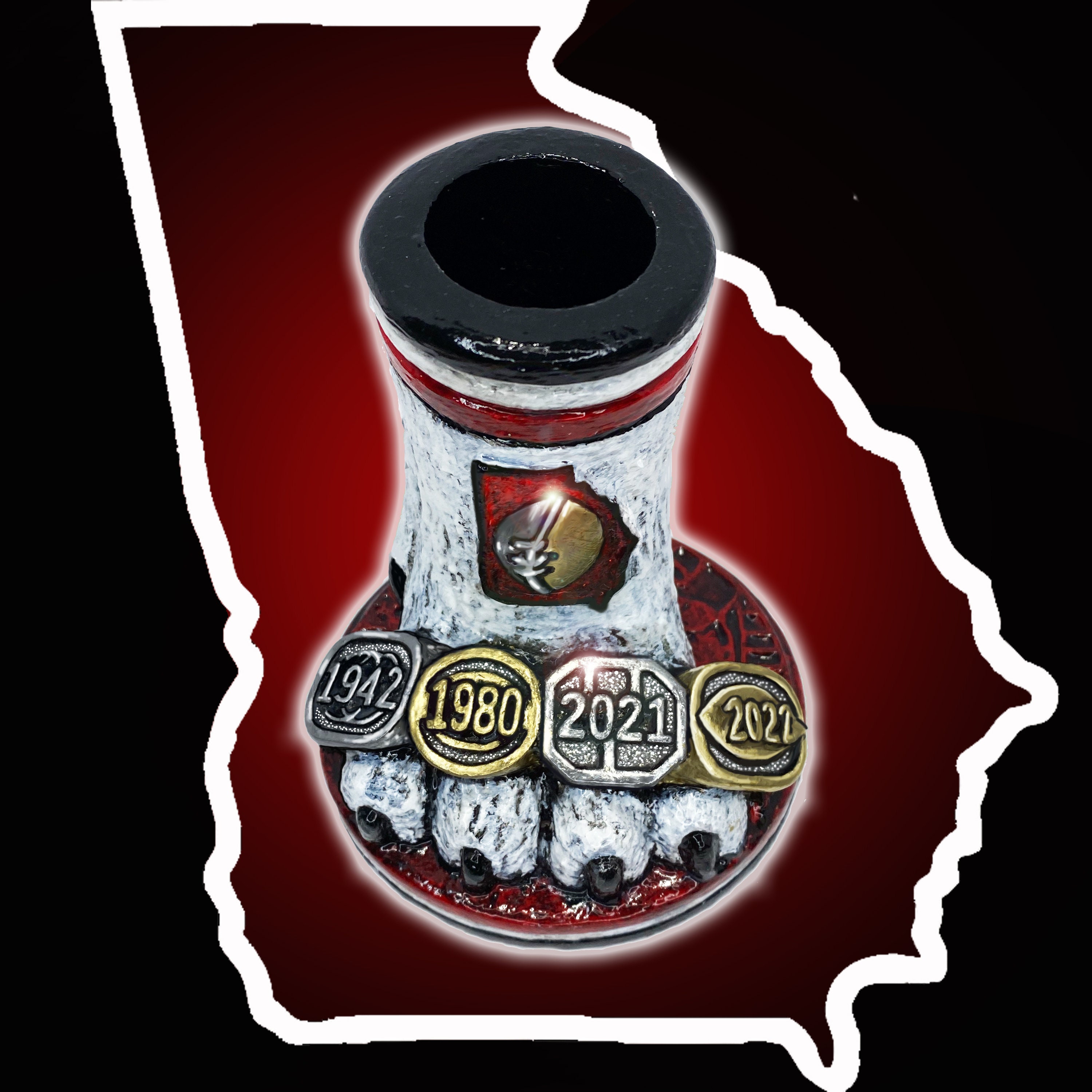 UGA Bulldogs Foot With All Four Championship Rings Pen Holder 2.0 - Etsy