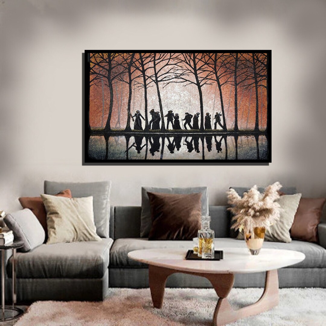 Handmade Embellished Canvas Prints of road to - Etsy UK