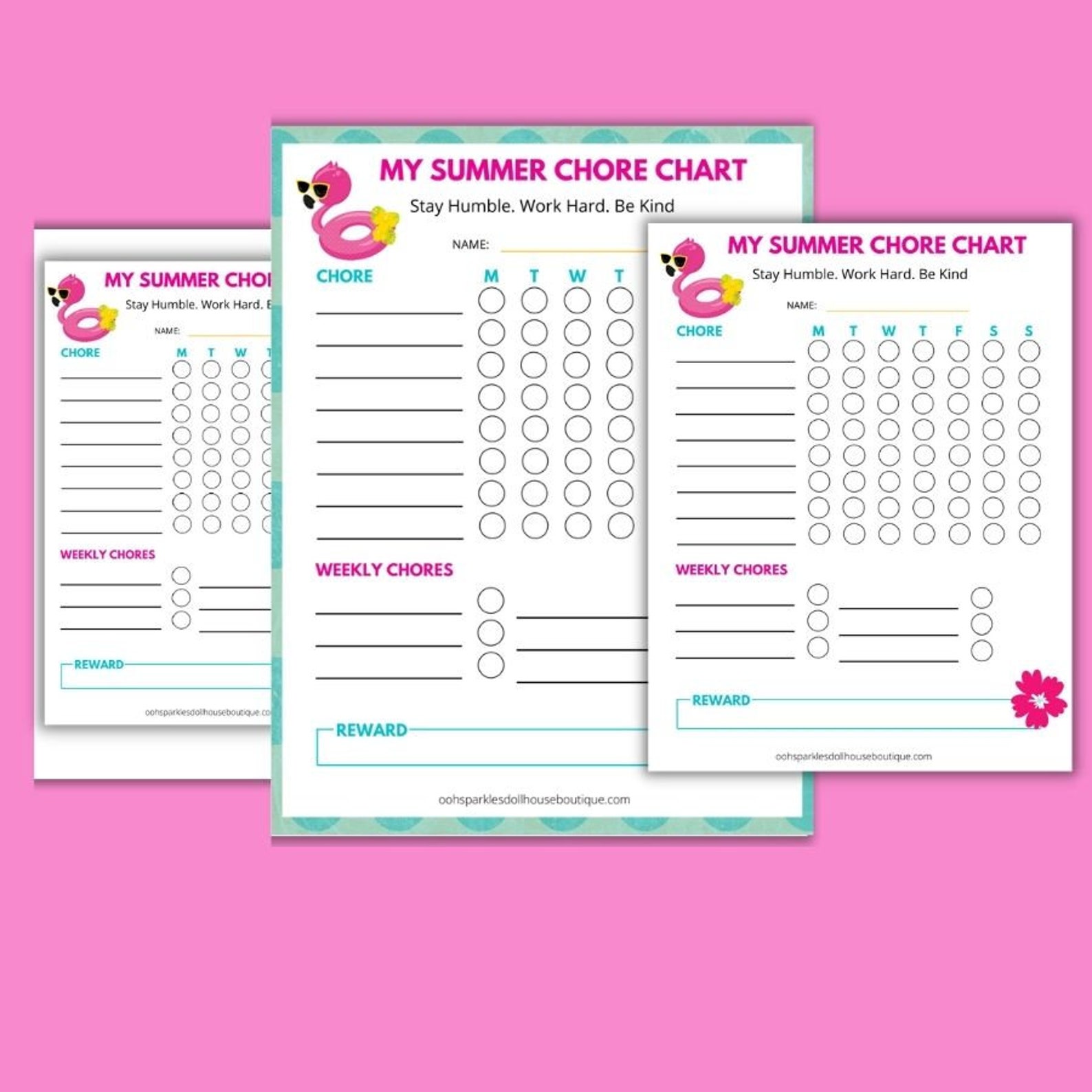 Kids Summer Chore Chart Kids Chore Charts Chore Charts Home - Etsy