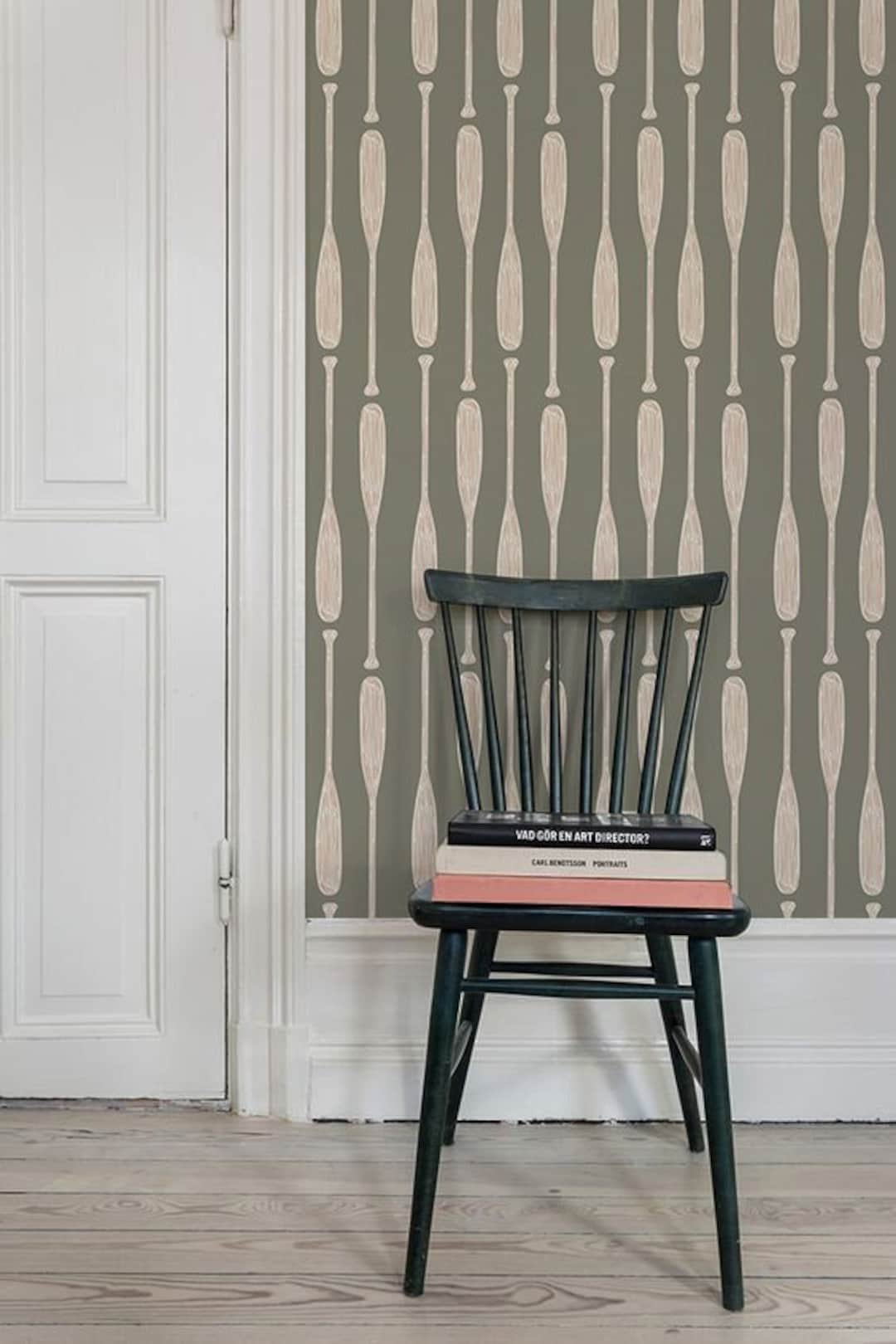 Paddle Wallpaper, Removable Cabin Wallpaper, Kids Canoe Lake House Wall ...