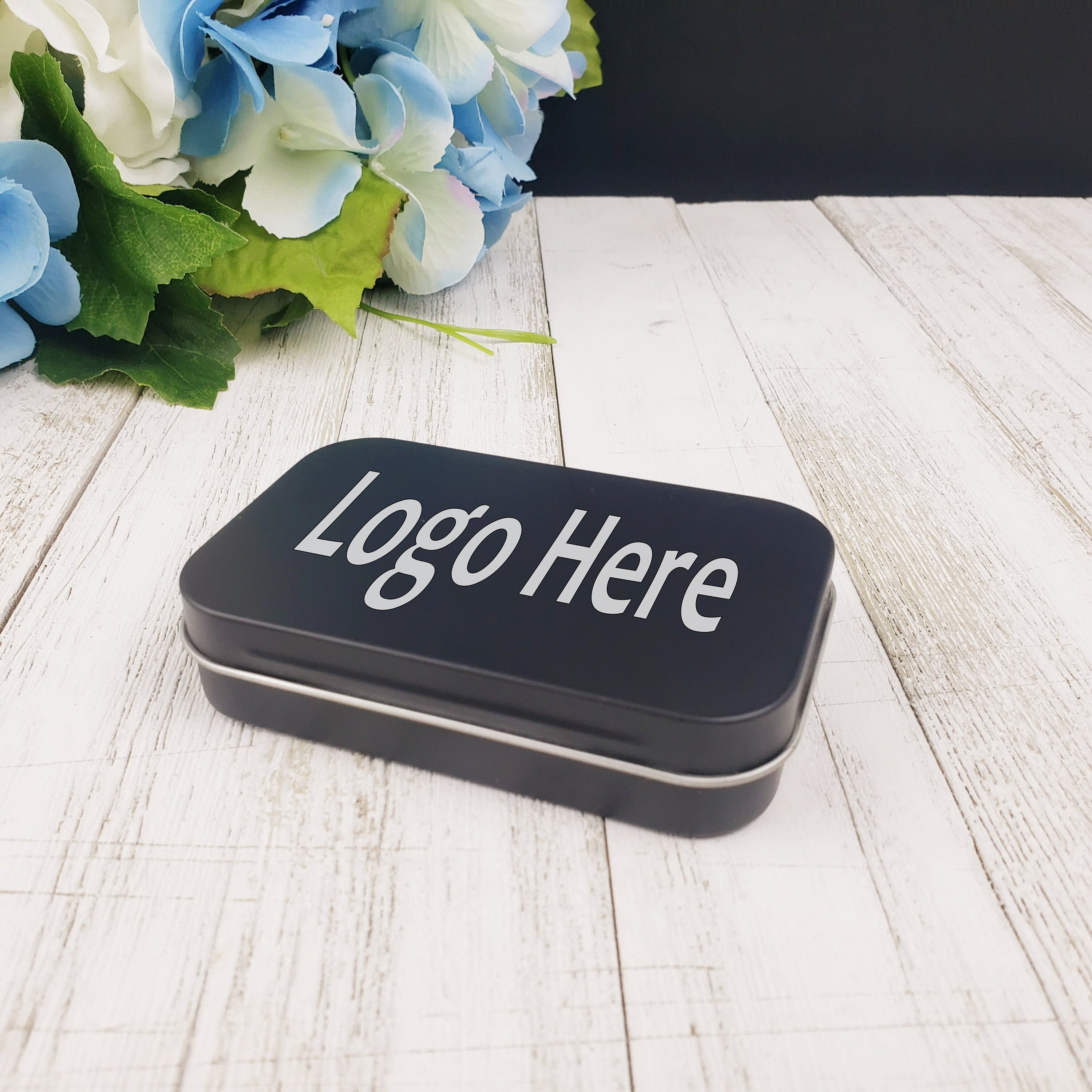 Small Rectangular Black Aluminum Tin Box, Custom Engraved Tin Box - Etsy