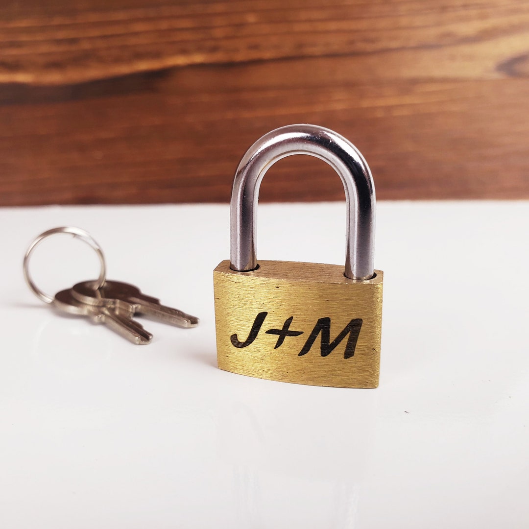 Engraved Lock With Keys |love Lock | Personalized Anniversary Gift ...