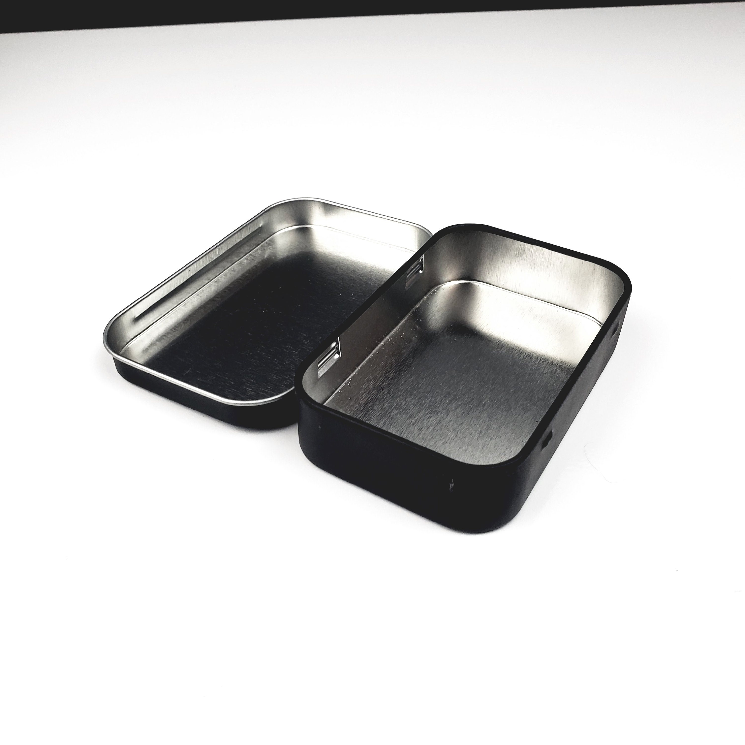 Small Rectangular Black Aluminum Tin Box, Custom Engraved Tin Box - Etsy