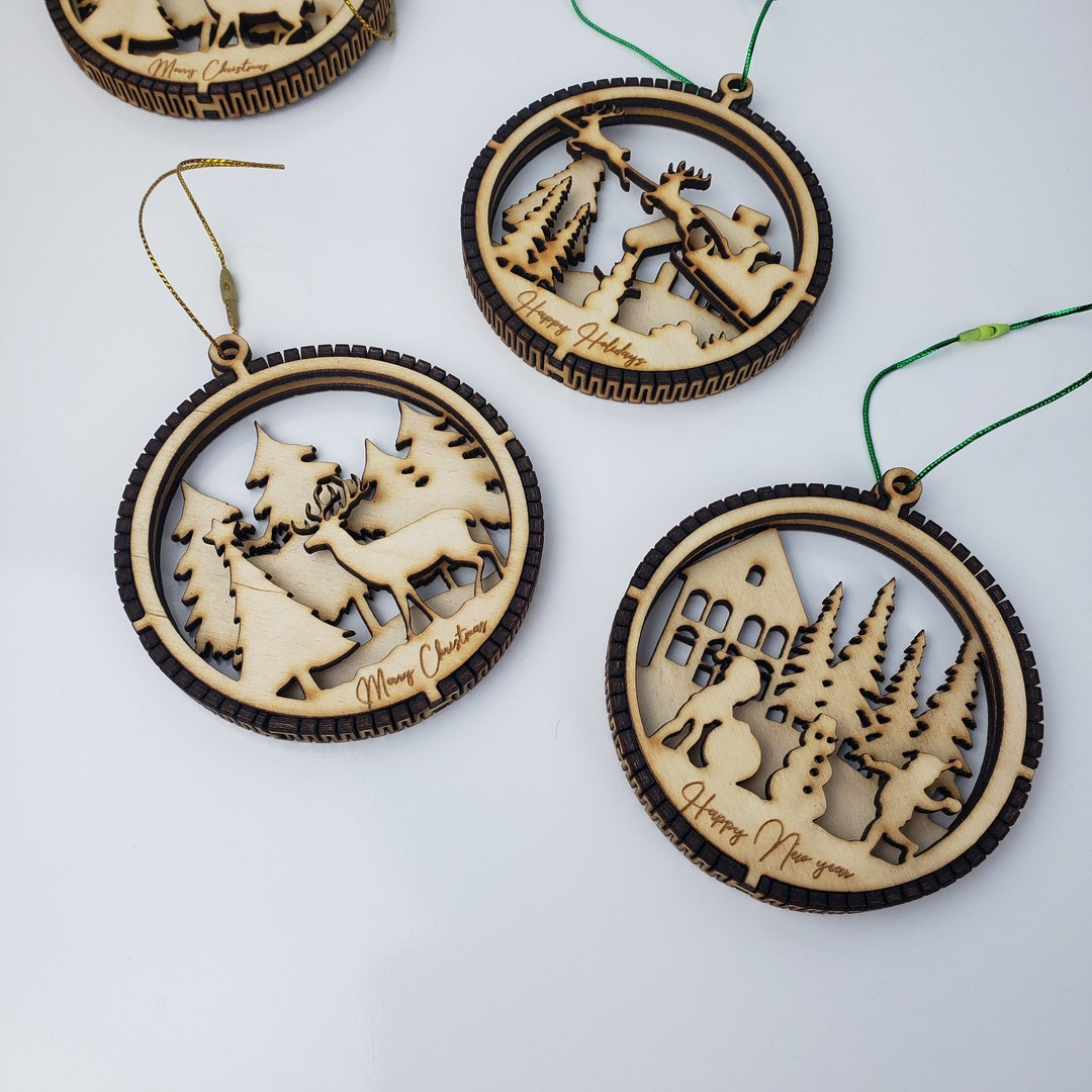 3D Christmas Tree Ornament | Layered Ornament - Etsy