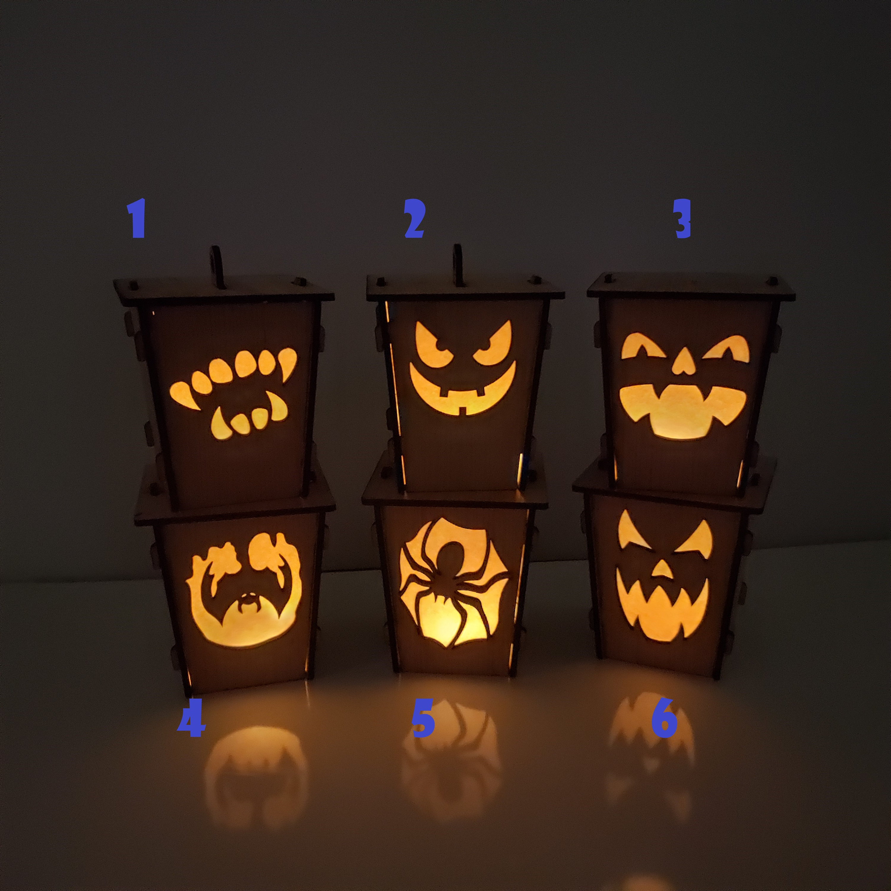 Halloween Decoration Light, Jack-o-lantern Wood Decorations Light Tea ...