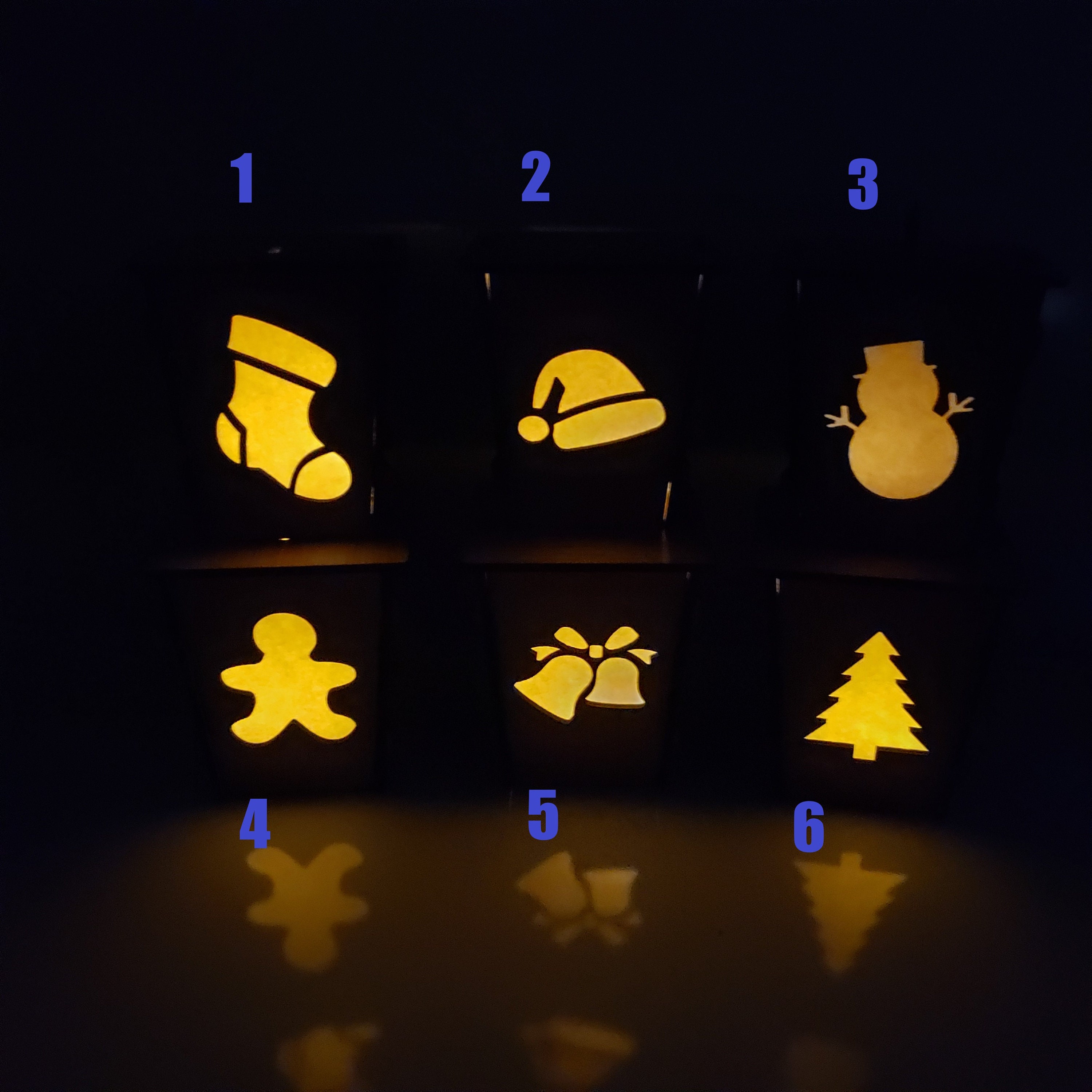 Lantern Light for Christmas, Wooden Light Box Décor - Etsy