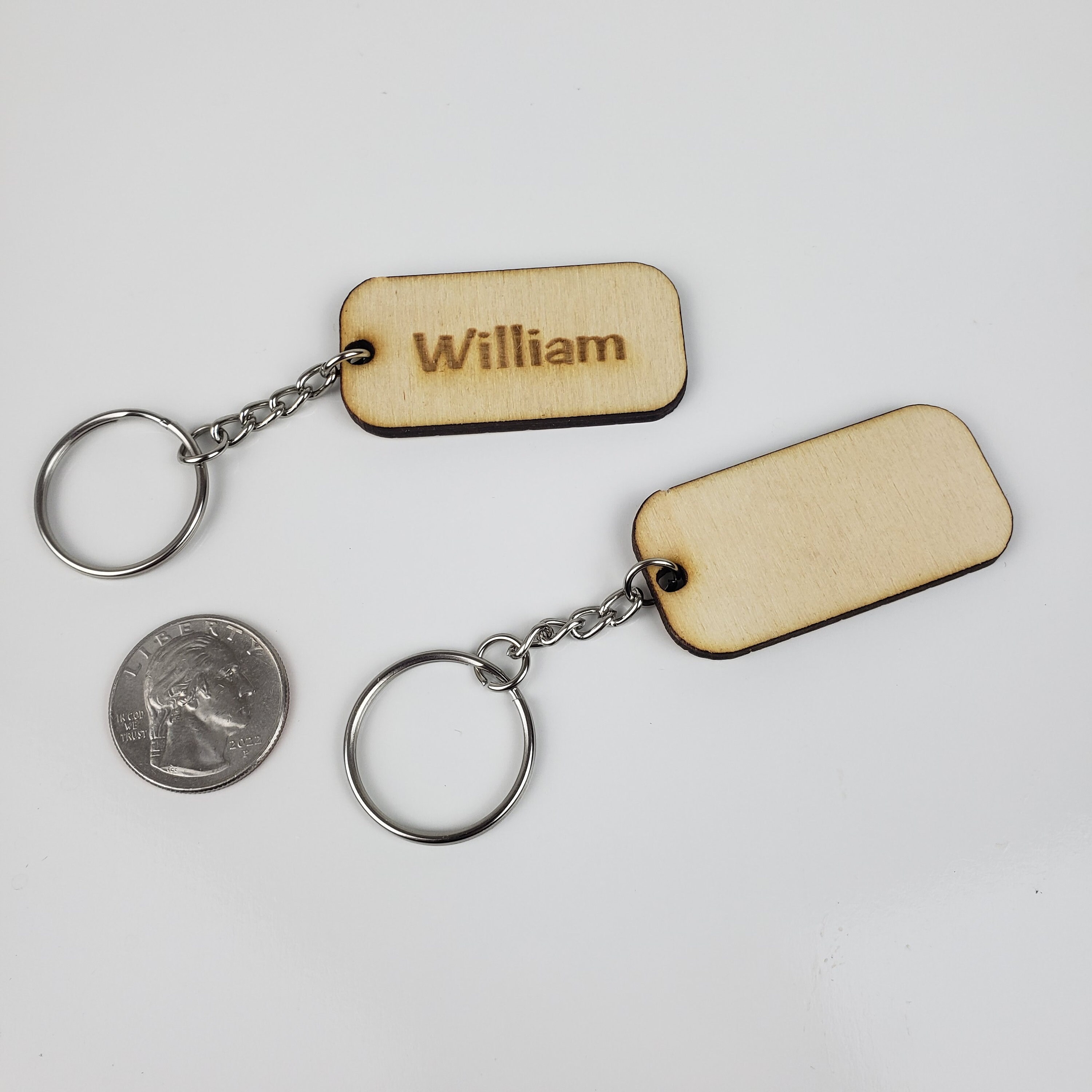 Customizable Wooden Rectangle Keychain Name Keychain/tag - Etsy