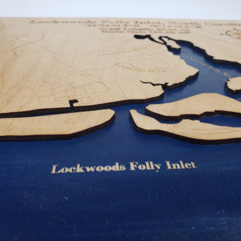 Custom Engraved Lake Map Picture - Etsy