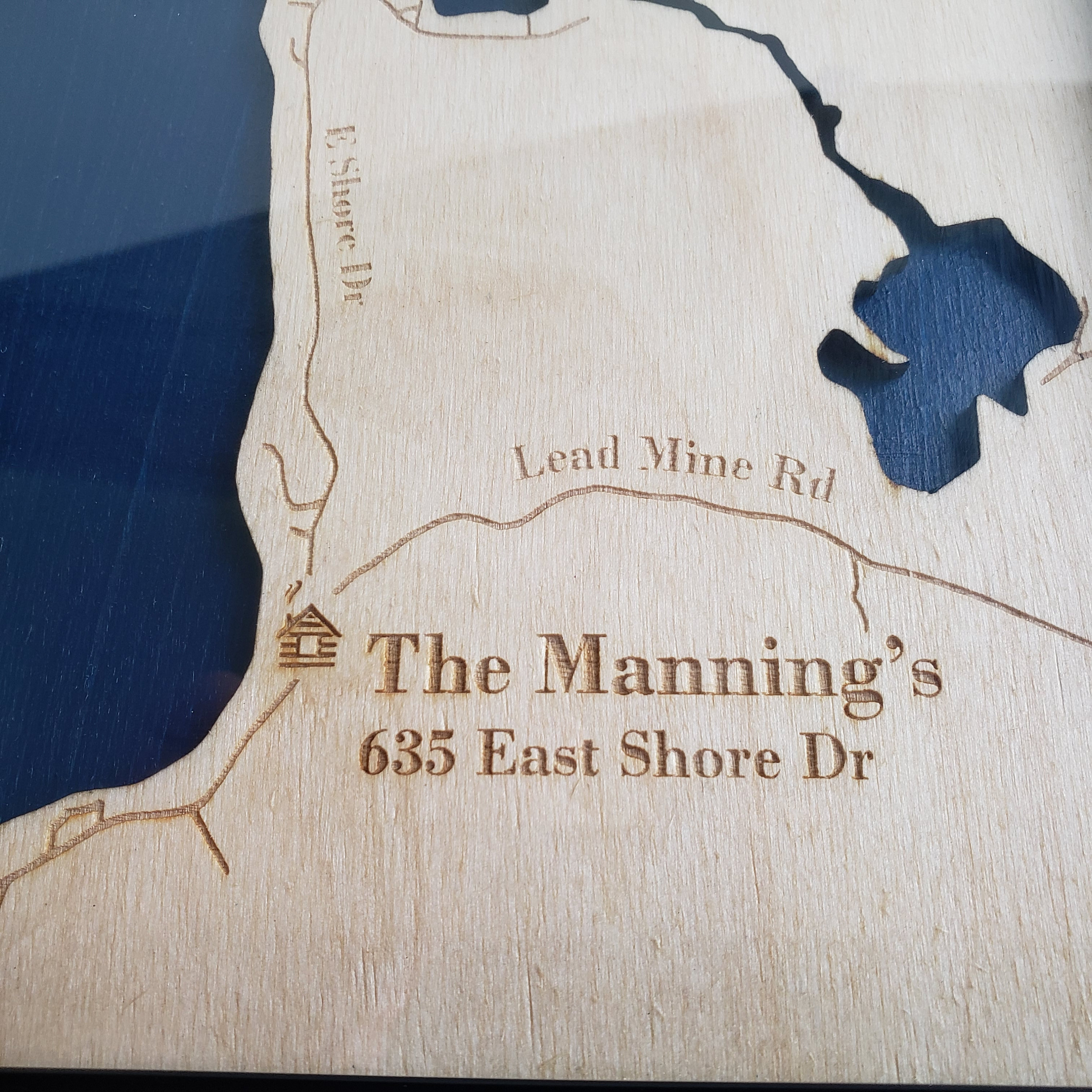 Personalized Custom Lake/location Map Picture 11 X 14 In - Etsy