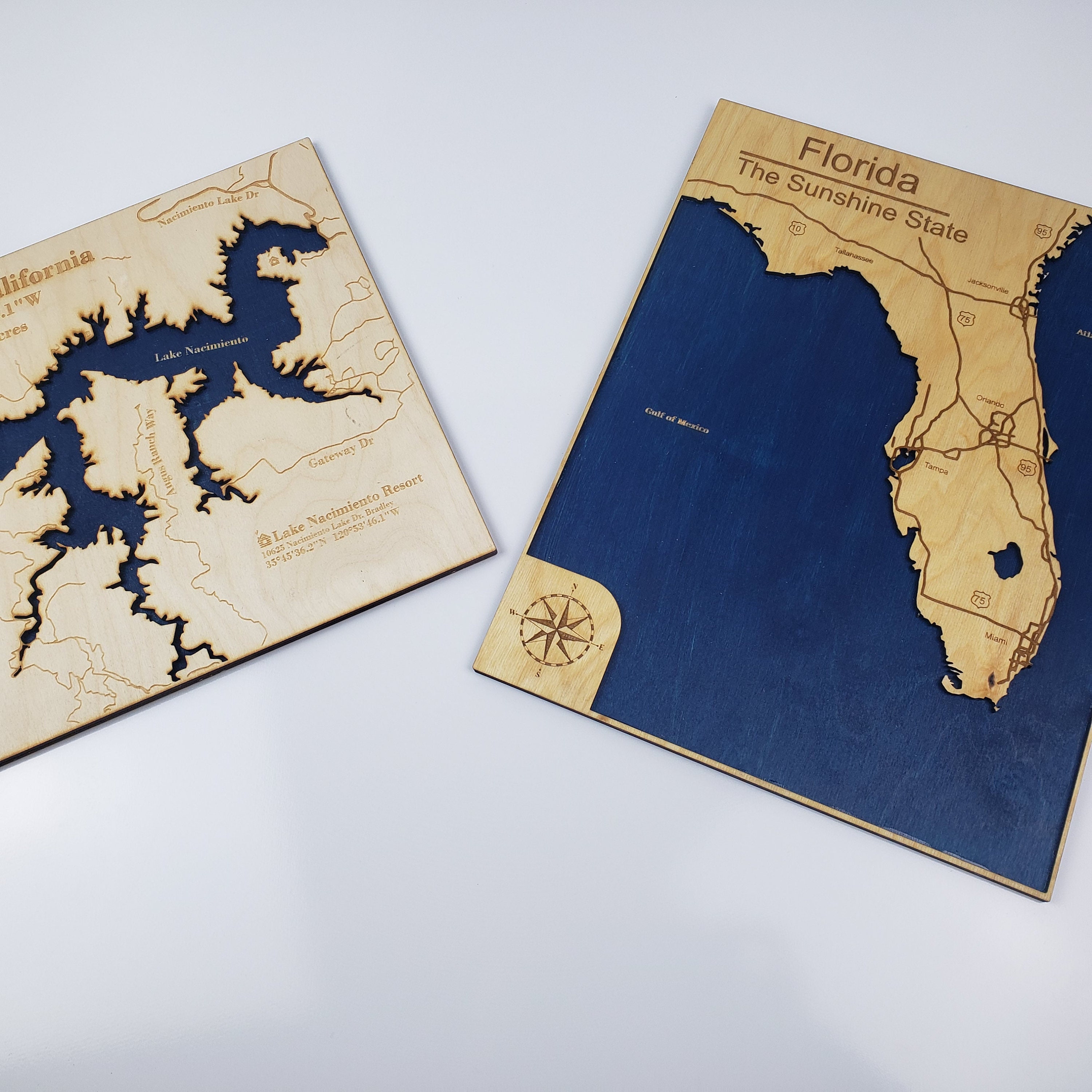 Personalized Custom Lake/location Map Picture 11 X 14 In - Etsy