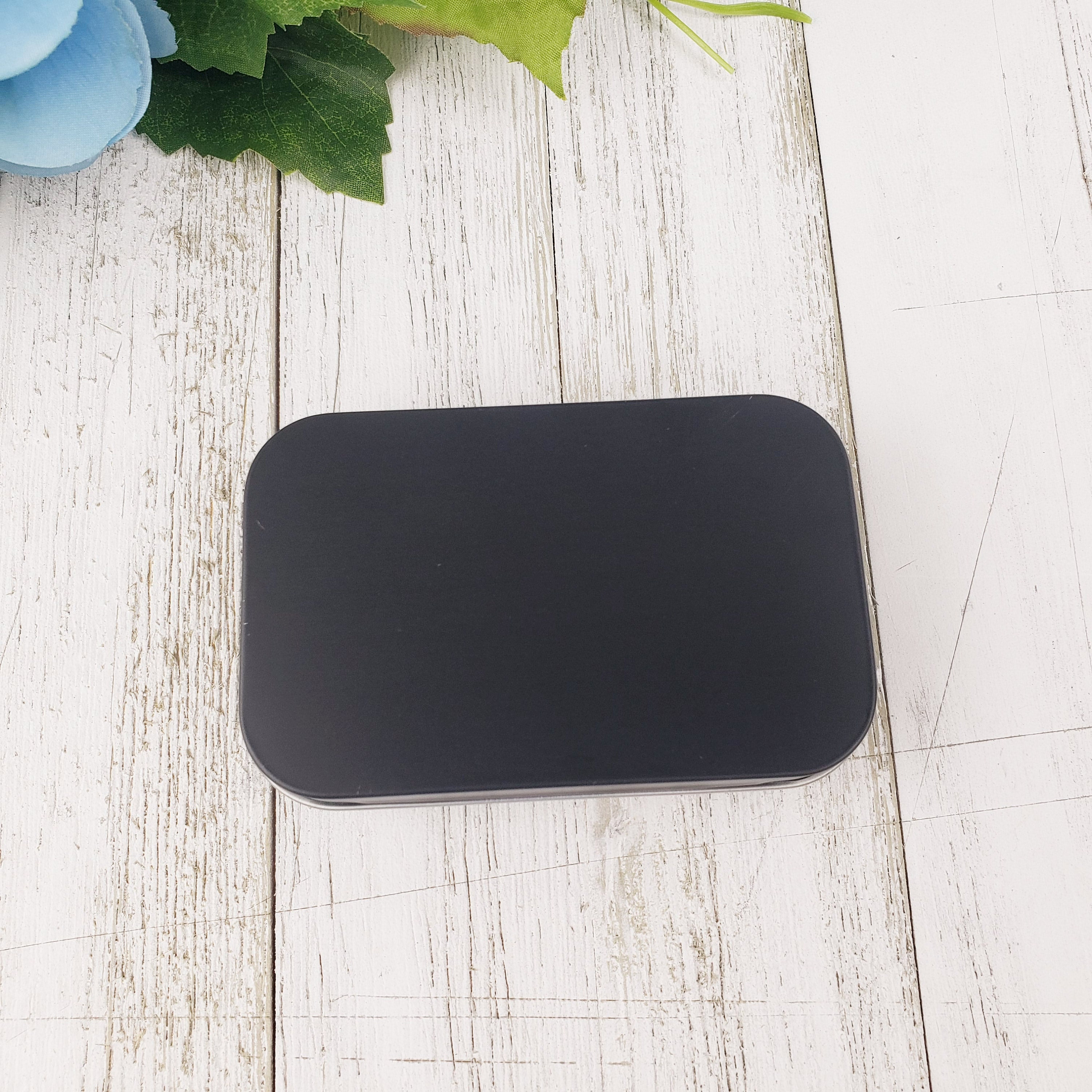 Small Rectangular Black Aluminum Tin Box, Custom Engraved Tin Box - Etsy