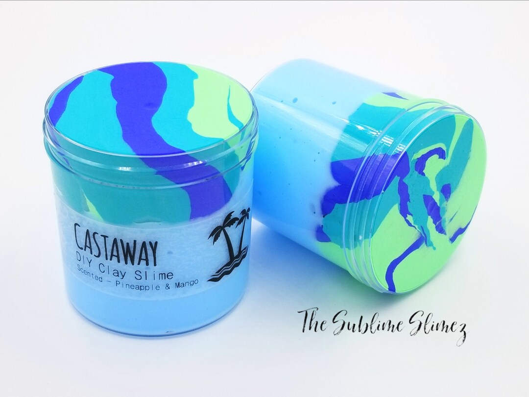 Castaway, DIY Clay Inflating Slime, Scented Pineapple and Mango - Etsy