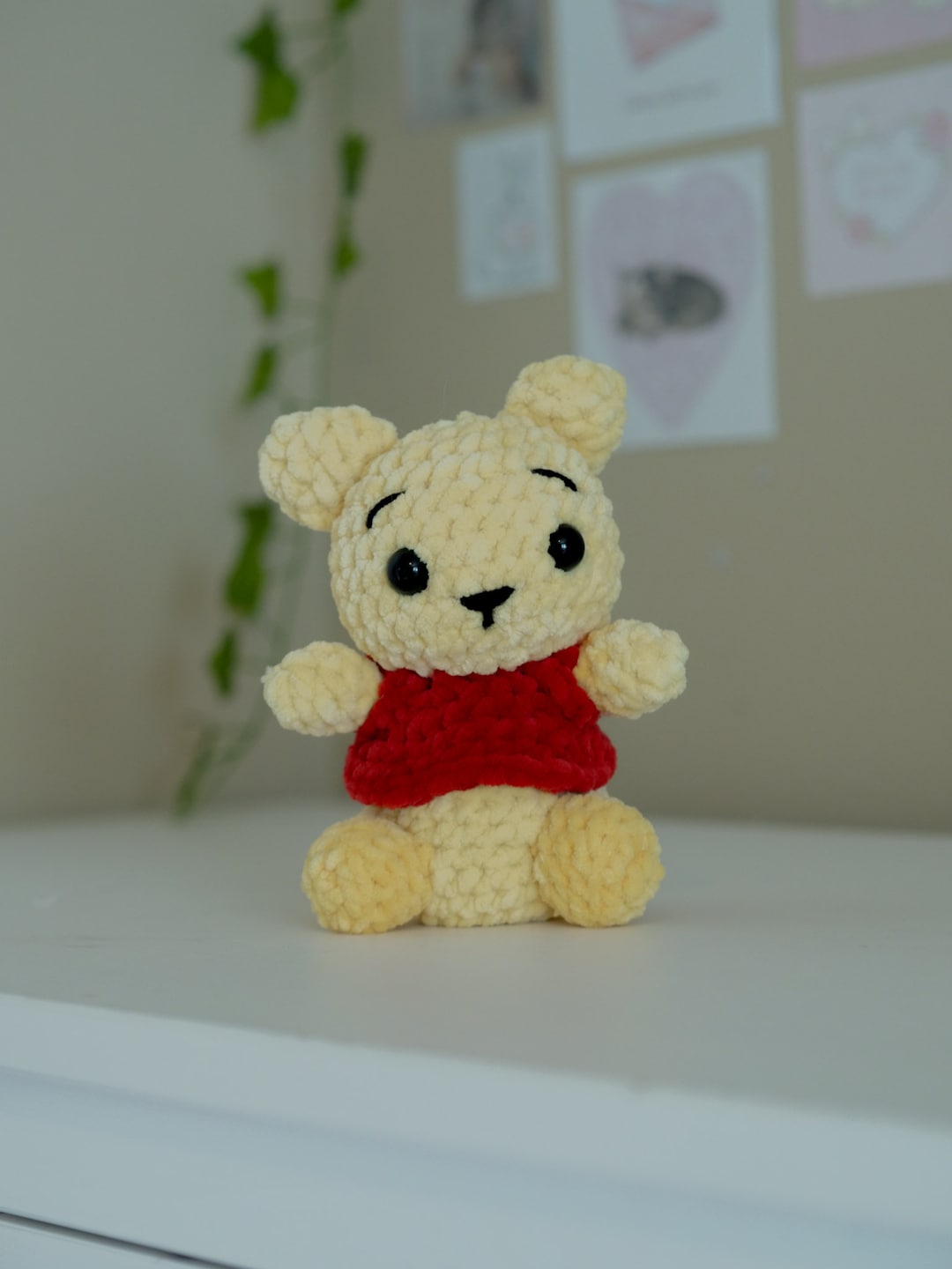 Small Yellow Honey Bear Plushie, Soft Crochet Plushie, Amigurumi ...