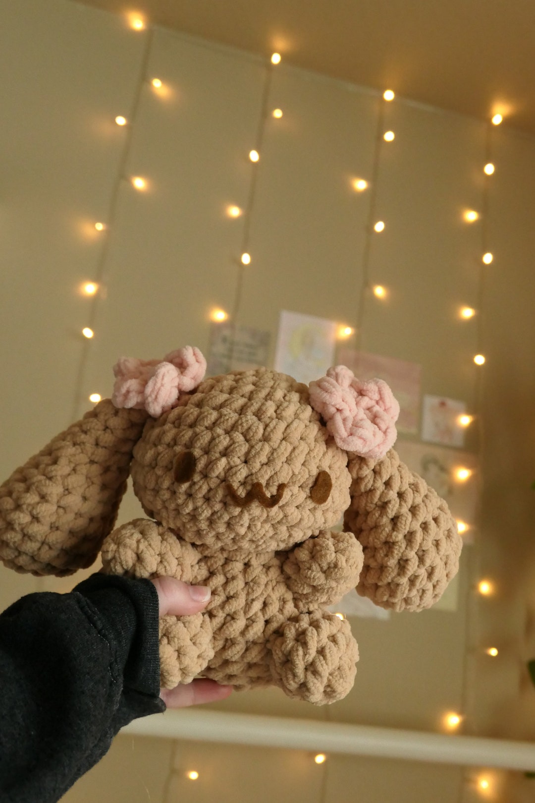 Mocha Cafe Bunny Amigurumi Handmade Plush, Soft Cuddly Stuffed Animal ...