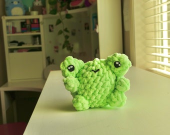 Sparkly Leggy Frog Plushie Crochet Frog Amigurumi Handmade Toy - Etsy