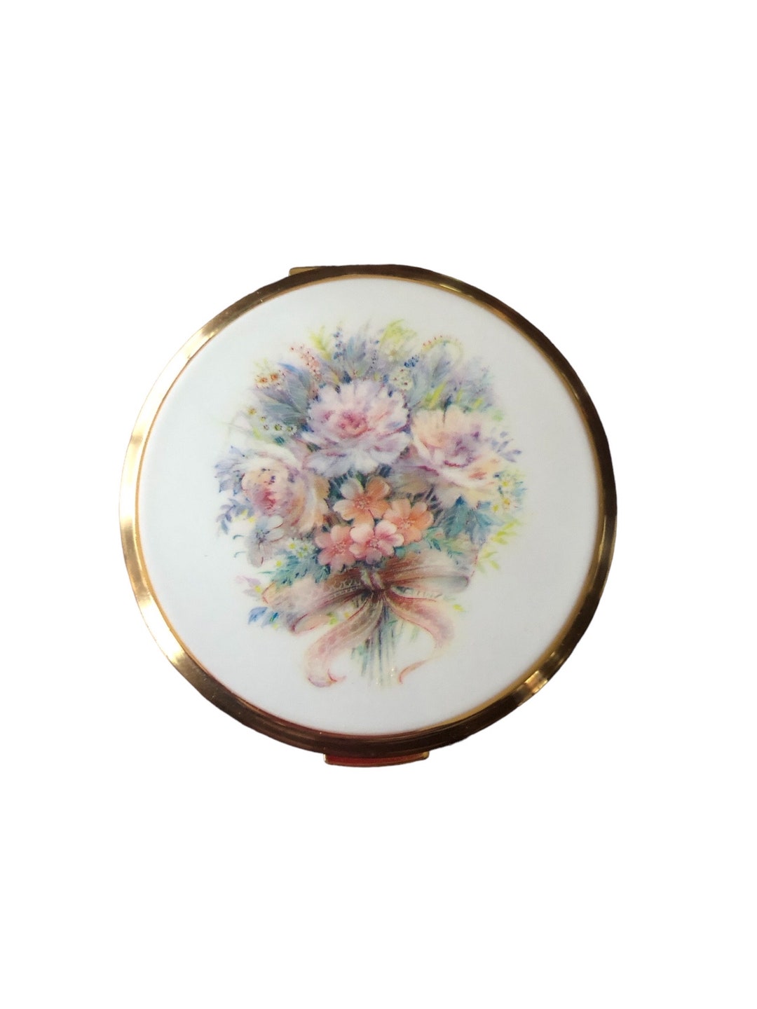 Vintage Stratton Powder Compact, Vintage Floral Compact, Vintage ...