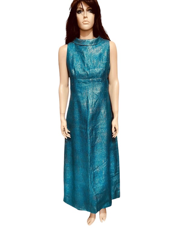 1960s blue evening dress, Vintage blue evening dress,… - Gem