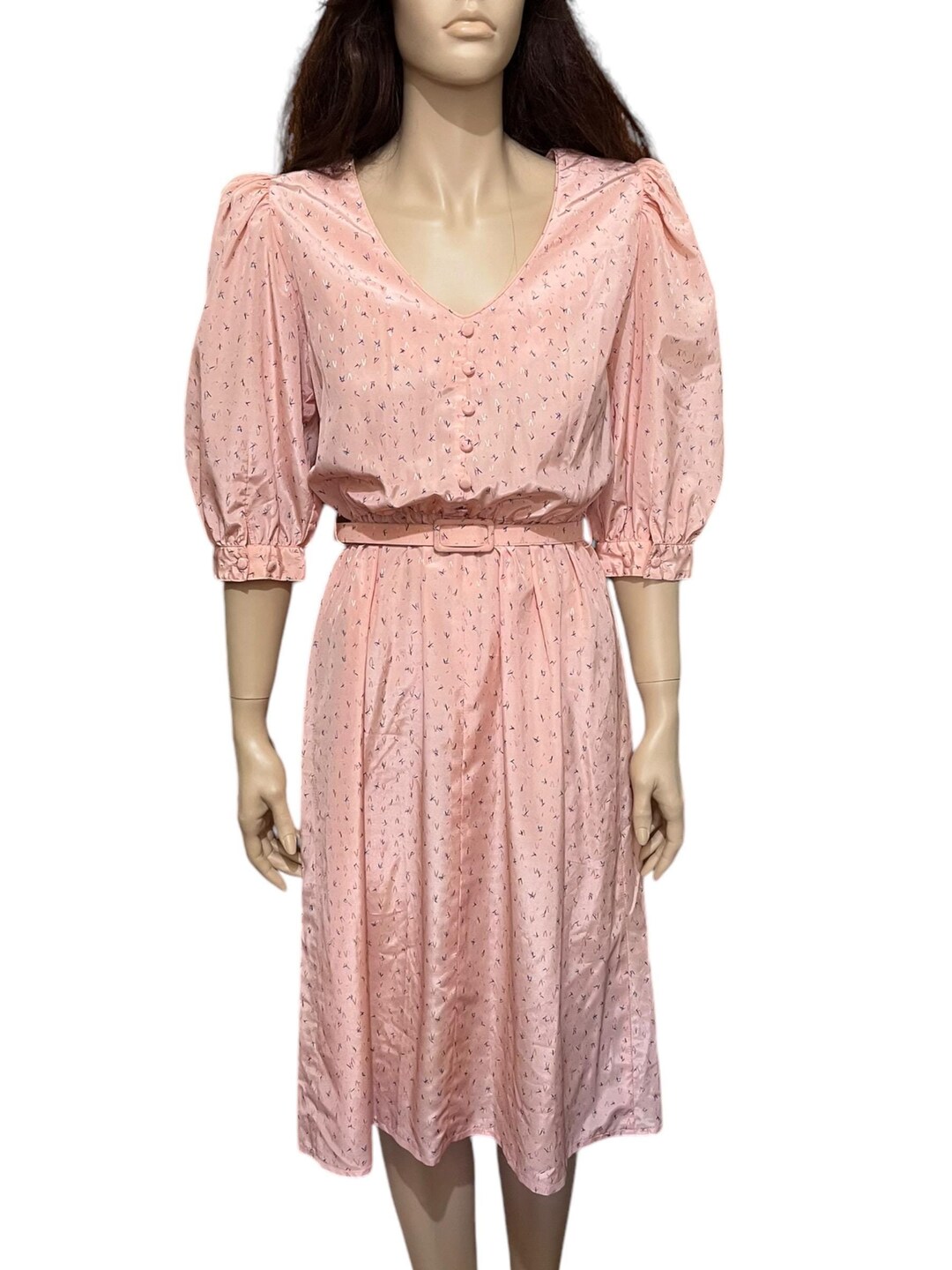 1960s Pink Floral Dress, Vintage 60s Day Dress. - Etsy