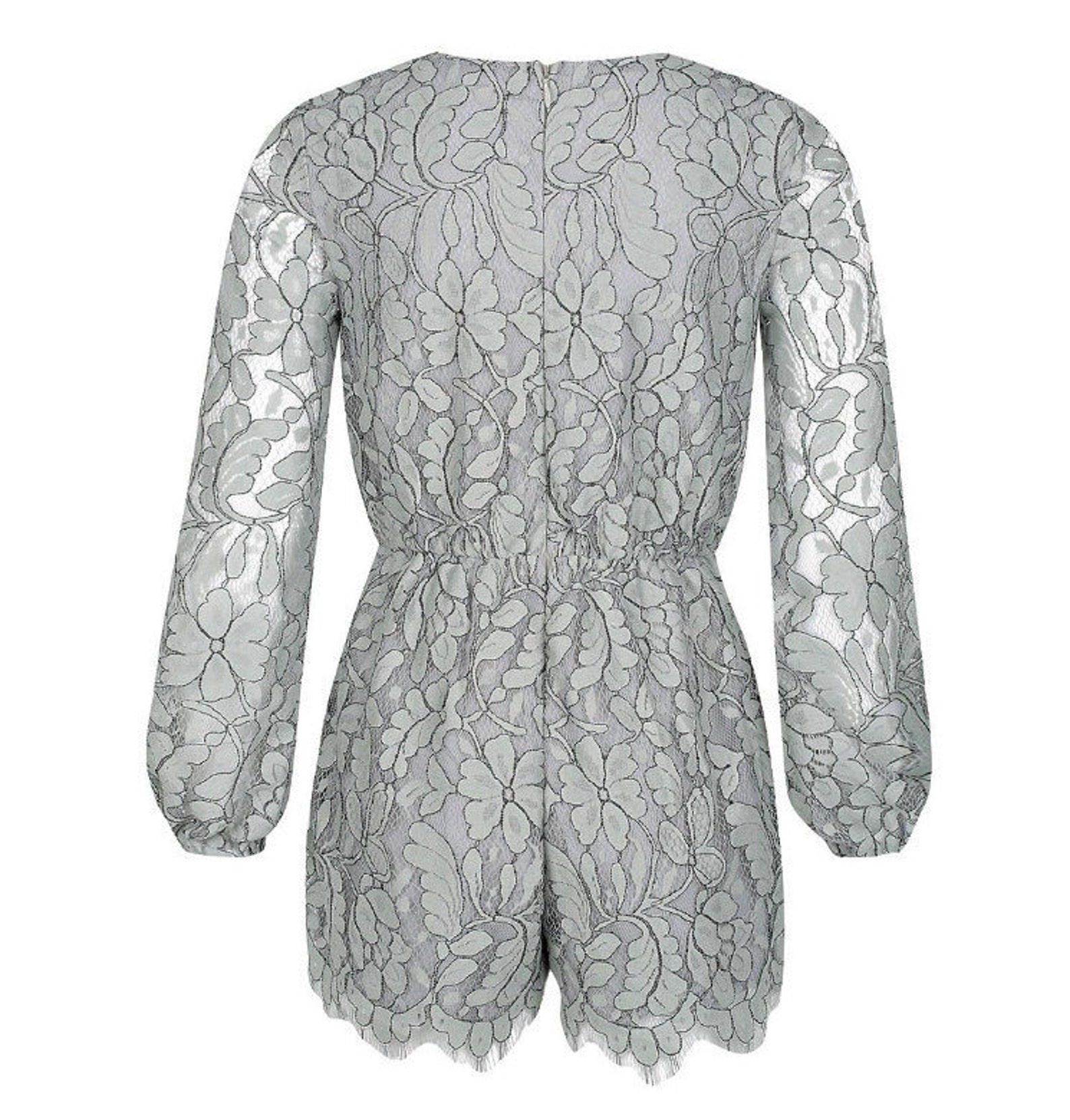 Girls / Tweens Lace Long Sleeve Grey Playsuit - Etsy