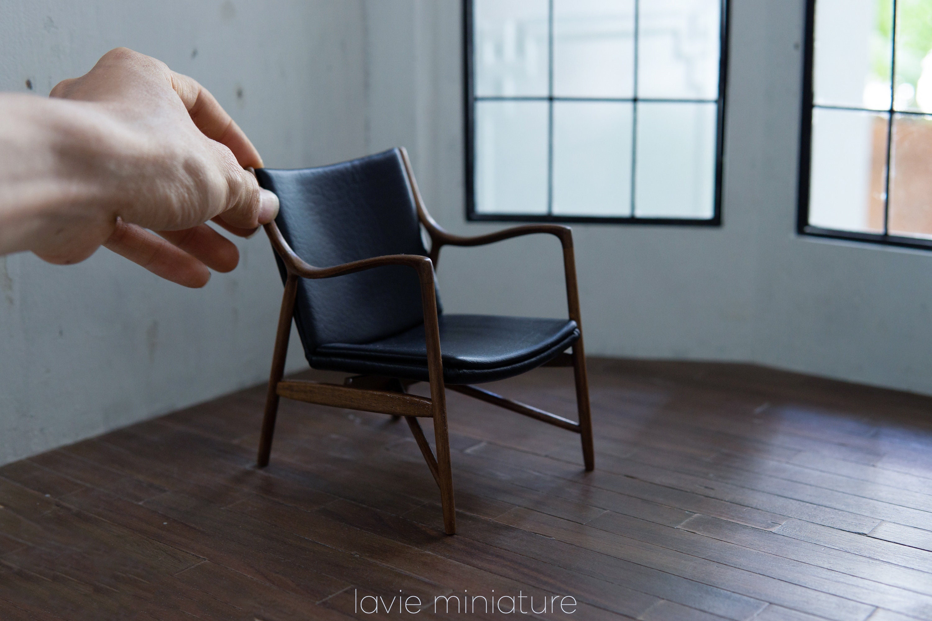 Chair 45 Miniature black 1:6 Scale Furniture Miniatures | Etsy