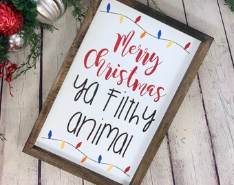 Merry Christmas Ya Filthy Animal Home Alone Movie Quote - Etsy
