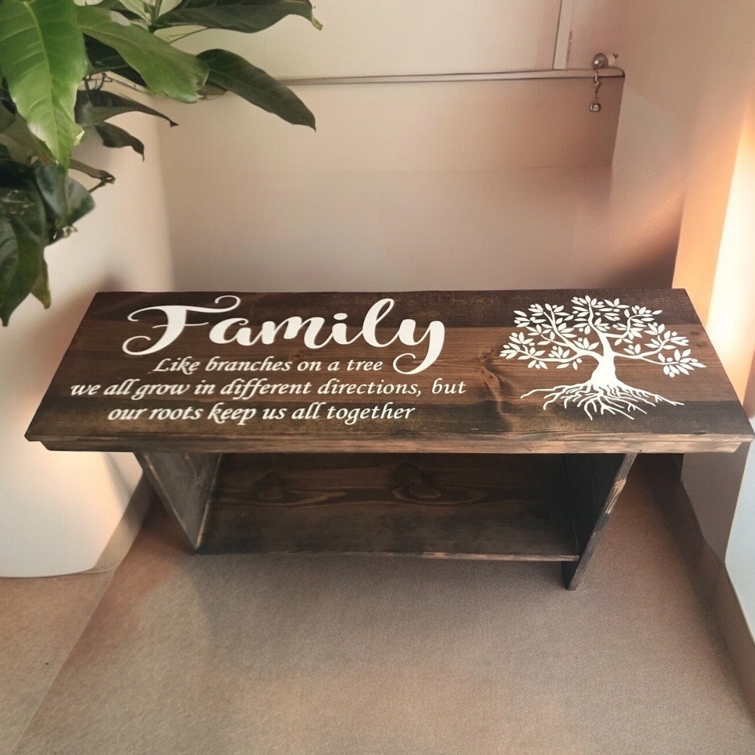 Family Bench | Entryway Bench | Memorial Bench | Mudroom Bench - Etsy