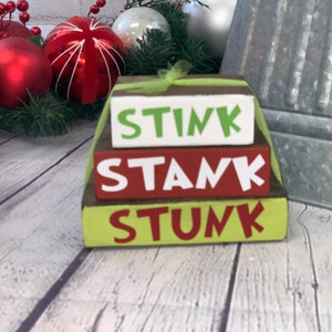 Stink Stank Stunk Stacker Blocks | Christmas Decor | Christmas Blocks ...