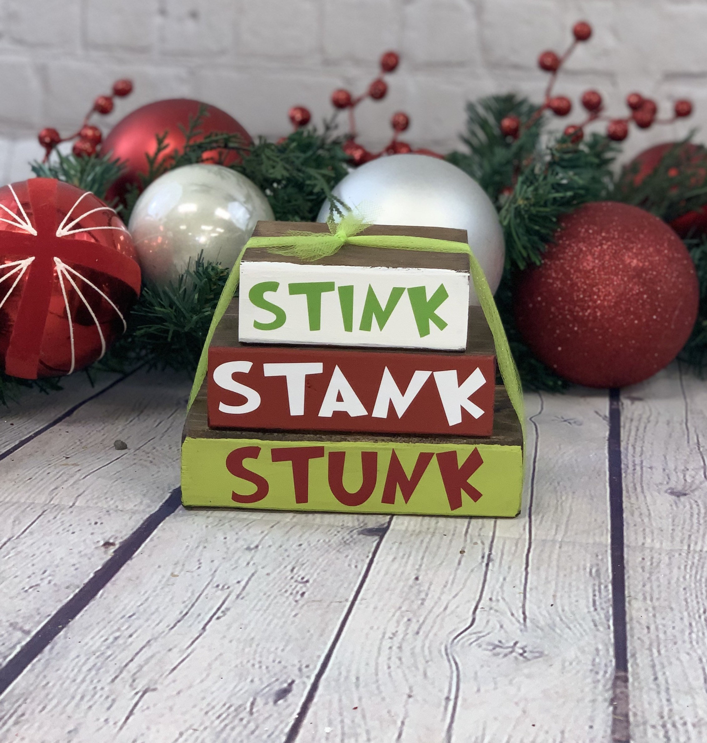 Stink Stank Stunk Stacker Blocks Christmas Decor Christmas - Etsy