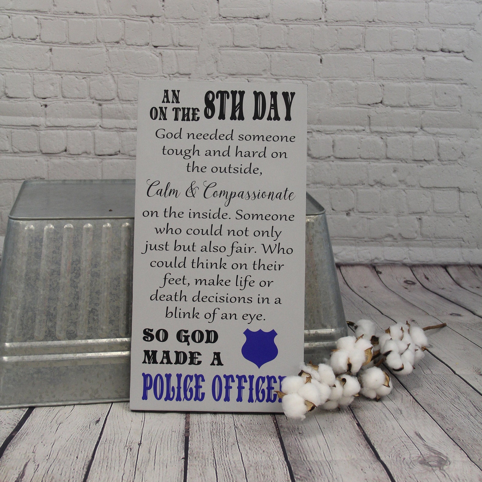 God Made a Police Officer Sign Police Gift Police Officer - Etsy